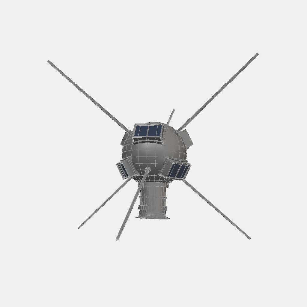 Vanguard I Satellite 3D Model - FlatPyramid