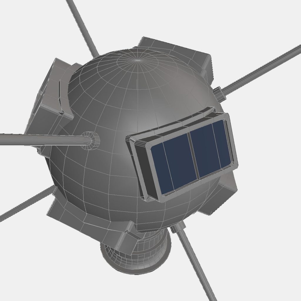 Vanguard I Satellite 3D Model - FlatPyramid