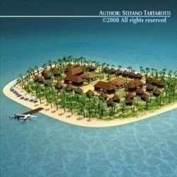 Island resort 3D Model - FlatPyramid