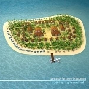 Island resort 3D Model - FlatPyramid