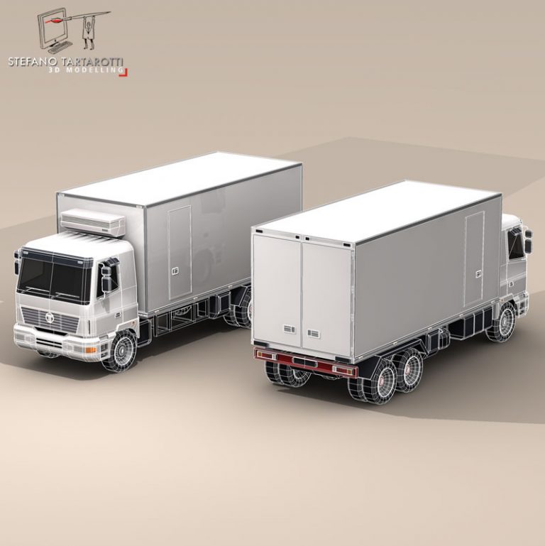 Truck fridge 3D Model - FlatPyramid