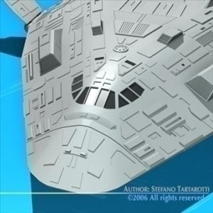 Sci-fi space shuttle 3D Model - FlatPyramid