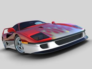 Ferrari F40 3D Model - FlatPyramid