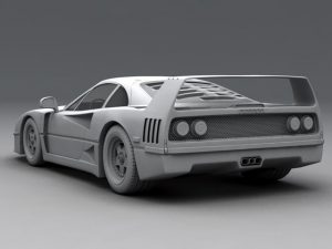 Ferrari F40 3D Model - FlatPyramid