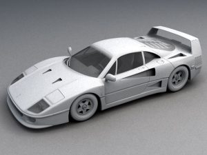 Ferrari F40 3D Model - FlatPyramid