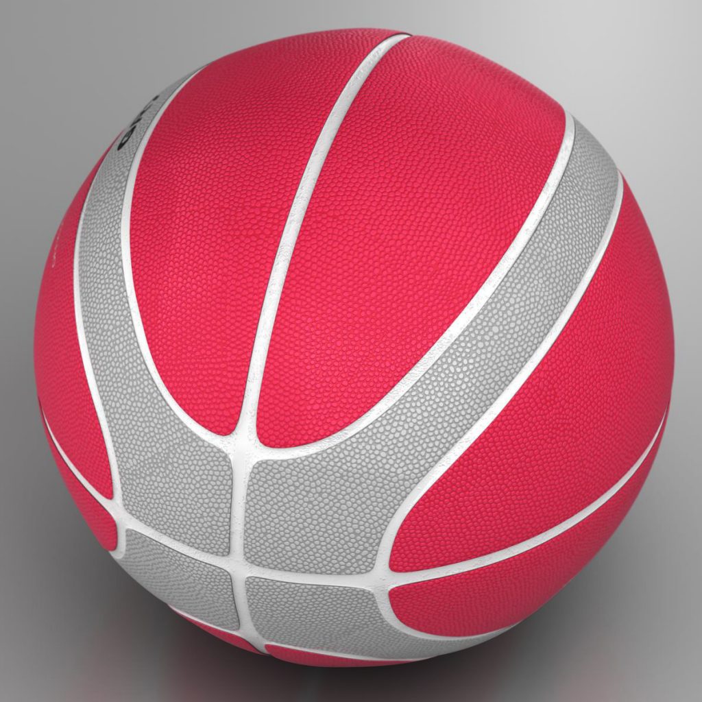 Basketball ball EBA red 3D Model - FlatPyramid