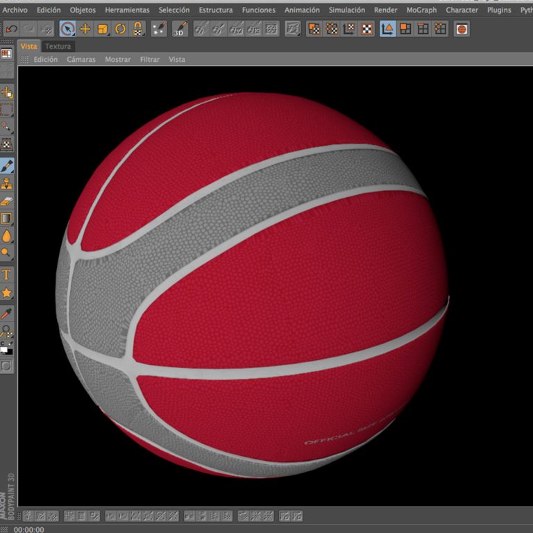 Basketball ball EBA red 3D Model - FlatPyramid