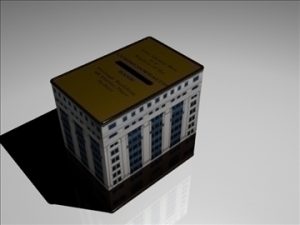 Commonwealth Bank Money Box 3D Model - FlatPyramid