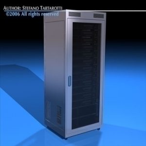 Server rack 3D Model - FlatPyramid