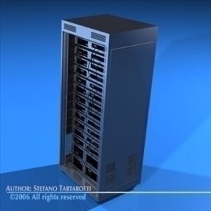 Server rack 3D Model - FlatPyramid