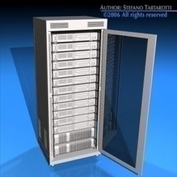 Server rack 3D Model - FlatPyramid