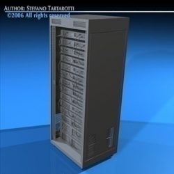 Server rack 3D Model - FlatPyramid