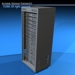 Server rack 3D Model - FlatPyramid