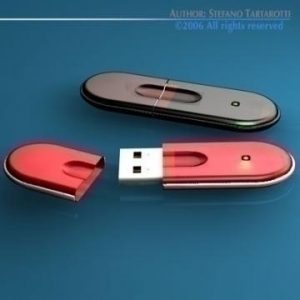 Usb Key 3D Model - FlatPyramid