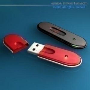 Usb Key 3D Model - FlatPyramid