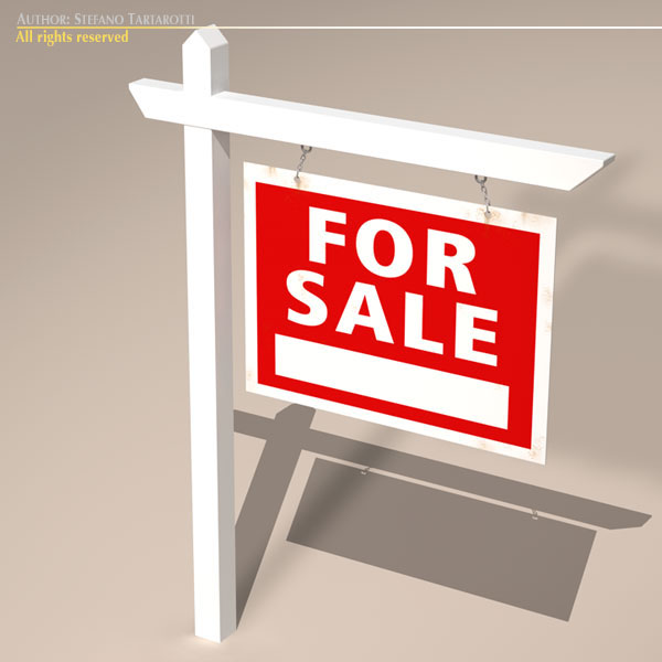 For Sale Sign Real Estate 3D Model - FlatPyramid