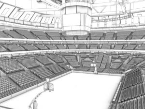 Basketball Arena With Detailes 3D Model - FlatPyramid