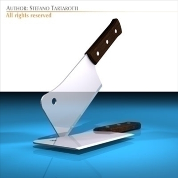 Meat cleaver 3D Model - FlatPyramid