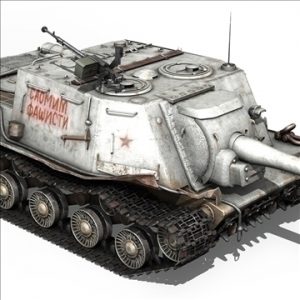 ISU 122 Soviet self propelled gun 3D Model - FlatPyramid