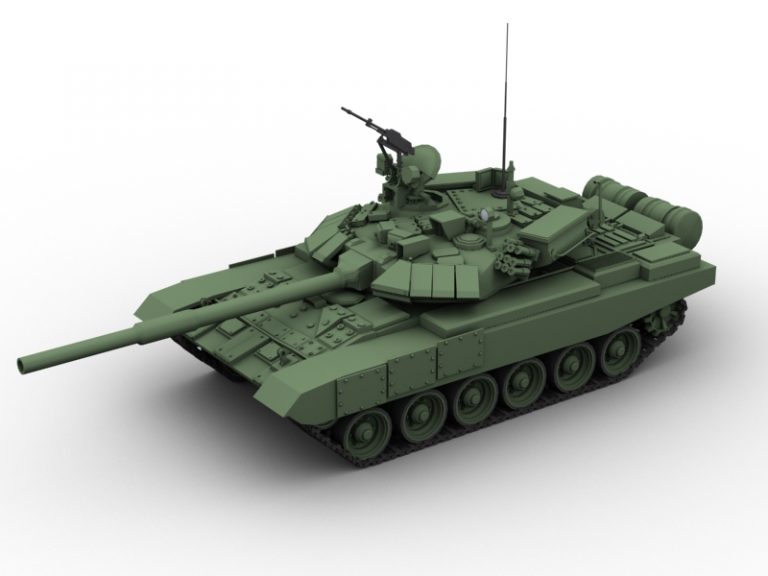 T 90 Battle Tank 3D Model - FlatPyramid