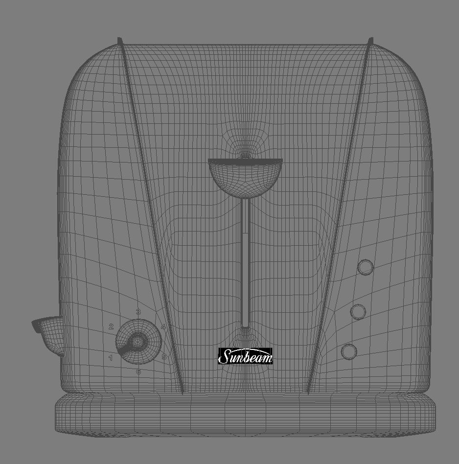 Electric 3 Slice Toaster 3D Model - FlatPyramid