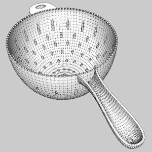 Plastic colander 3D Model - FlatPyramid