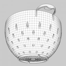 Plastic colander 3D Model - FlatPyramid