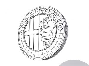 Alfa Romeo Logo 3D v2 3D Model - FlatPyramid