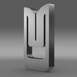 AZLK Logo 3D Model - FlatPyramid