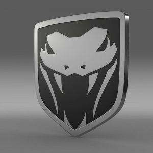 Dodge viper fangs 2003 logo 3D Model - FlatPyramid