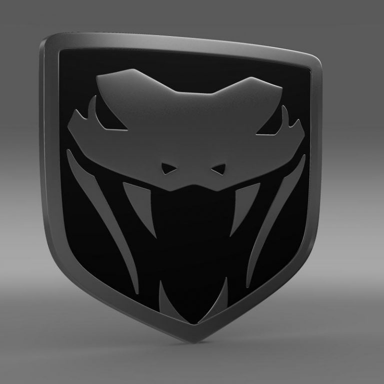 Dodge viper fangs 2003 logo 3D Model - FlatPyramid