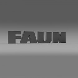 Faun Logo 3D Model - FlatPyramid