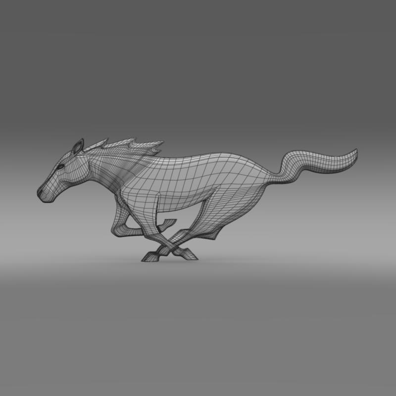 Ford Mustang New Logo 3D Model - FlatPyramid