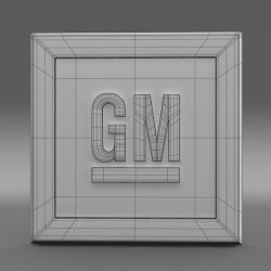 GM Logo 3D Model - FlatPyramid