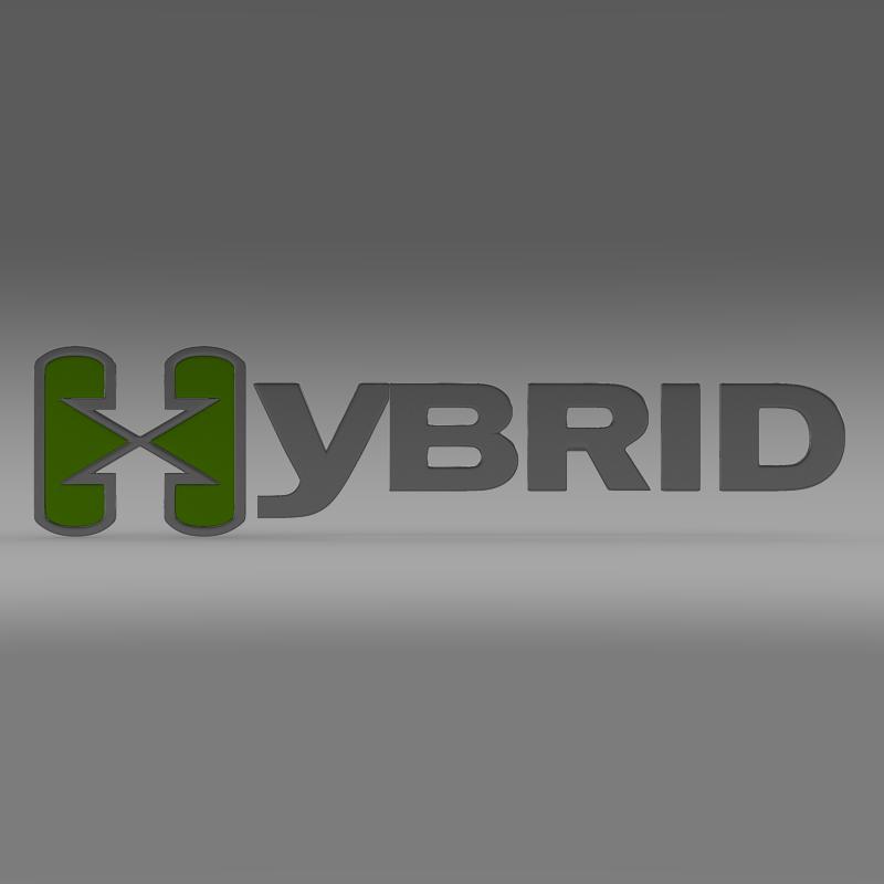 Hybrid logo 3D Model – Buy Hybrid logo 3D Model | FlatPyramid