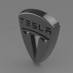Tesla Logo 3D Model - FlatPyramid