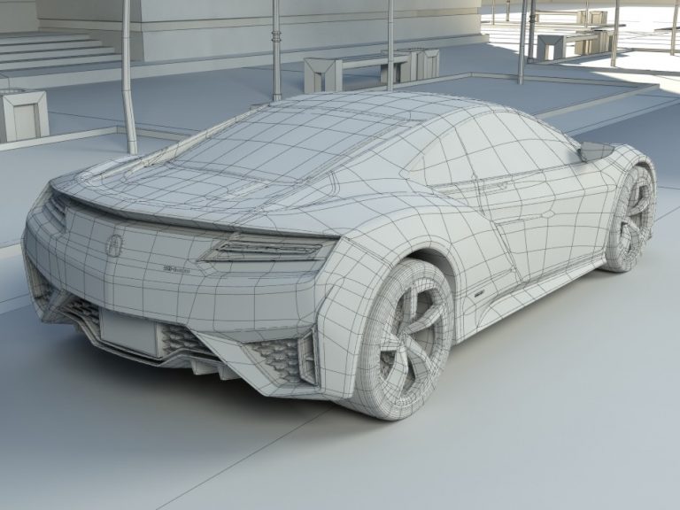 Acura NSX 3D Model - FlatPyramid