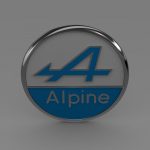Alpine logo 3D Model - FlatPyramid