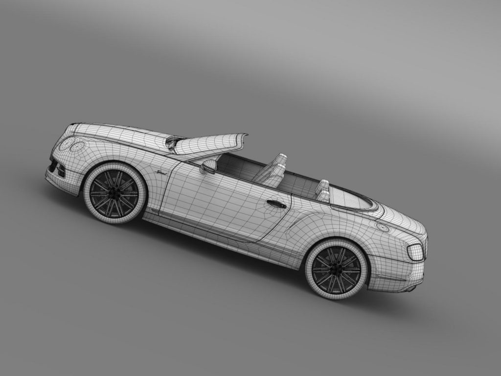 Bentley Continental GT Speed Convertible 2014 3D Model - FlatPyramid