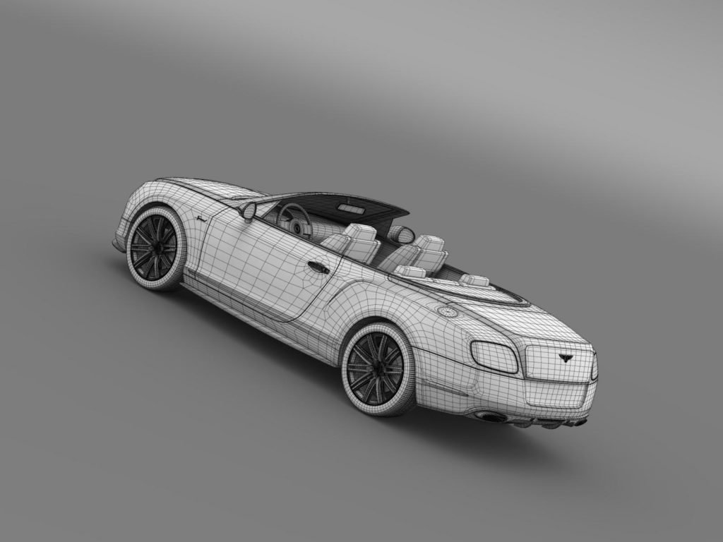 Bentley Continental GT Speed Convertible 2014 3D Model - FlatPyramid