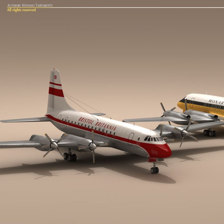 Bristol Britannia 3D Model - FlatPyramid
