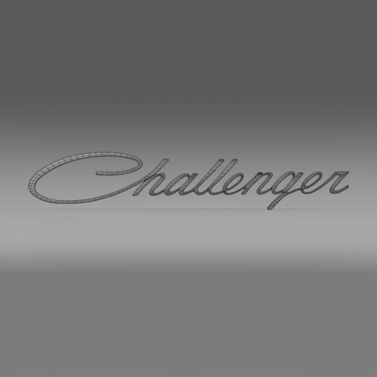 Challenger logo 3D Model - FlatPyramid
