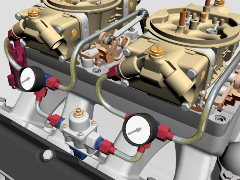 Chevrolet Big Block Tunnel-Ram V8 Engine 3D Model - FlatPyramid