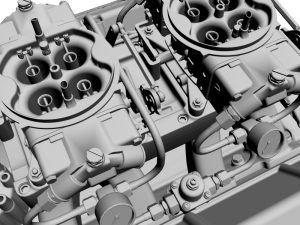 Chevrolet Big Block Tunnel-Ram V8 Engine 3D Model - FlatPyramid