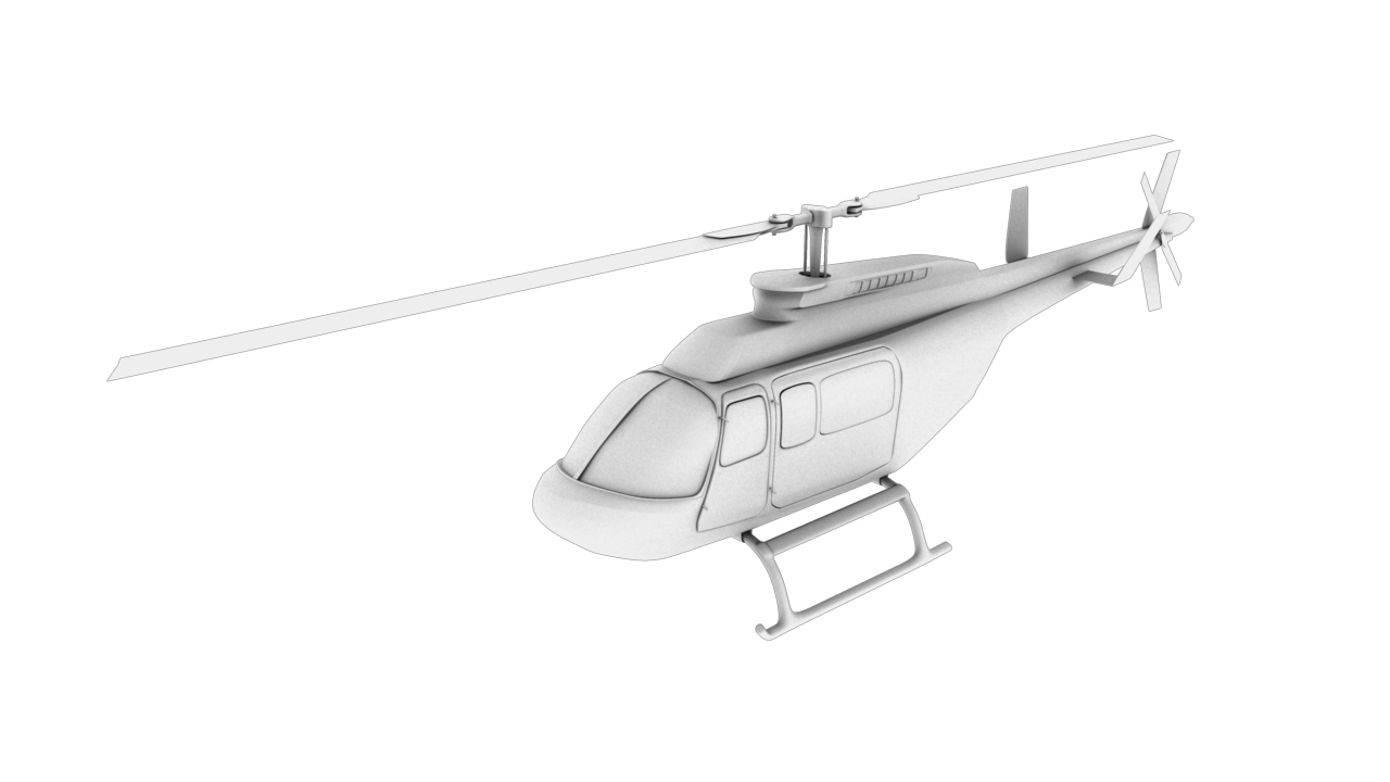 HELICOPTER 3D Model - FlatPyramid