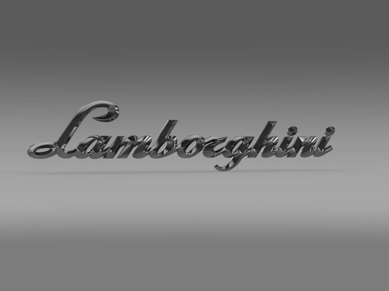 Lamborghini Logo - Letters 3D Model - FlatPyramid