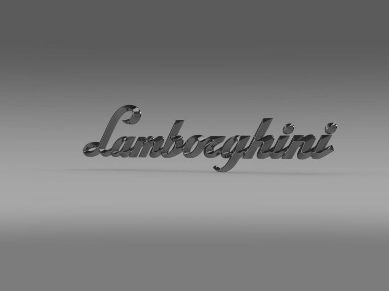 Lamborghini Logo - Letters 3D Model - FlatPyramid