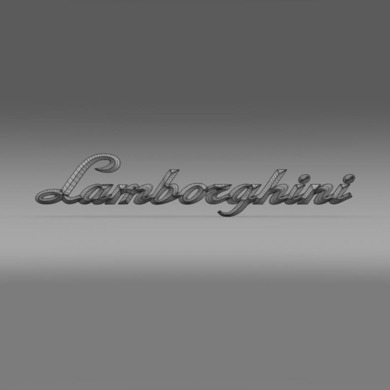 Lamborghini Logo - Letters 3D Model - FlatPyramid