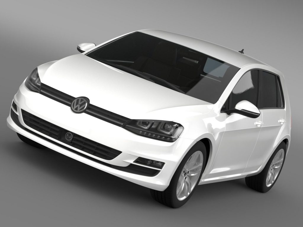 VW Golf TDI 4MOTION 5d Typ 5G 2012 3D Model - FlatPyramid