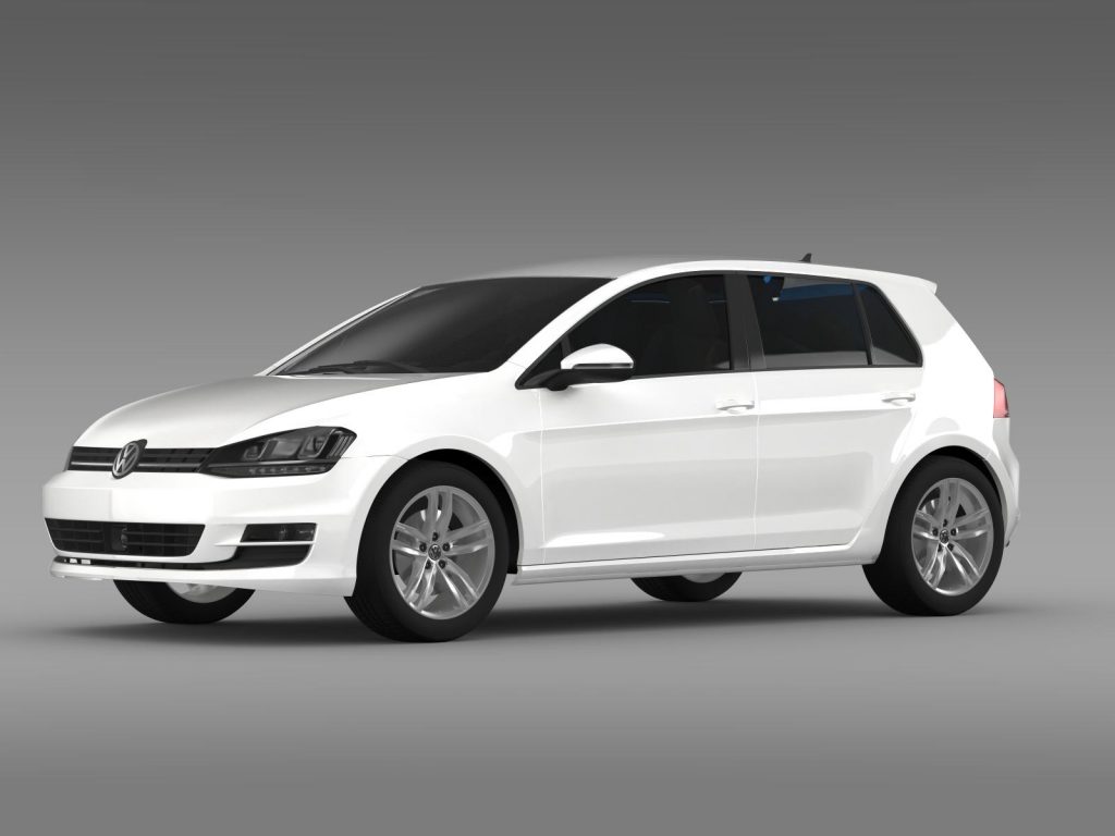 VW Golf TDI 4MOTION 5d Typ 5G 2012 3D Model - FlatPyramid